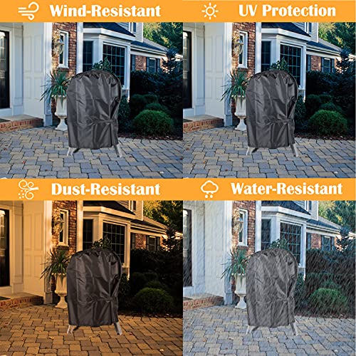 BBQ Grill Cover with Waterproof - Dust Resistant Kettle Grill Cover Fits Most of Outdoor Cooking Smoker (23.62 x 23.62 x 30.31 Inches)