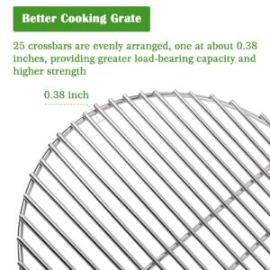 OLIGAI Cooking Grill Grates for Medium Big Green Egg,Stainless Steel Round Wire Grill Grate,Cooking Grate Replacement for Most Barbecue Ceramic Grill and Smoker 15.5“ for M BGE