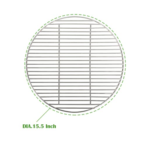 OLIGAI Cooking Grill Grates for Medium Big Green Egg,Stainless Steel Round Wire Grill Grate,Cooking Grate Replacement for Most Barbecue Ceramic Grill and Smoker 15.5“ for M BGE