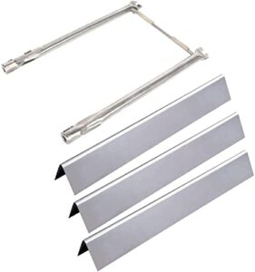 gassaf 15.3 inch flavorizer bar & 18 inch burner tube set replacement for weber 7635 69785, spirit 200 series spirit s-210, s-220, e-210, e-220, 3-pack stainless steel flavor bar & burner tube kit