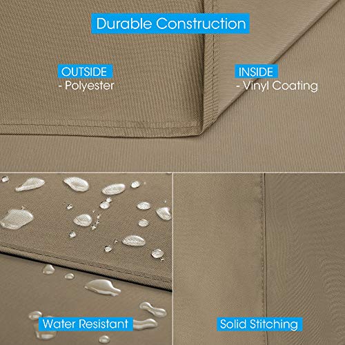 Unicook Grill Cover 55 Inch, Heavy Duty Waterproof BBQ Cover with Sealed Seam, Rip and Fade Resistant BBQ Grill Cover, Compatible with Weber Charbroil Grills, 55" W x 23" D x 42" H, Neutral Taupe