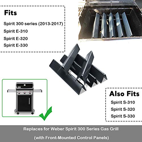 Uniflasy 7636 15.3 Inch Flavorizer Bars for Weber Spirit I & Spirit II & GS4 Spirit II 300 Series Replacement Parts, Spirit E310 E320 E330 S310 S320 S330 Gas Grills with Front Control Knob Grill Parts