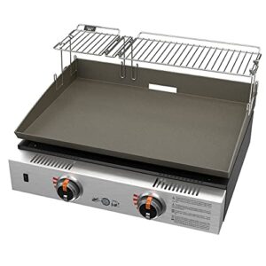 Yukon Glory Griddle Warming Rack, Designed for 22" Blackstone Griddles, One-Step Clip On Attachment, Portable and Collapsible (will not work with hood)