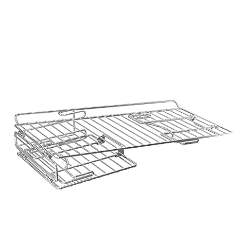 Yukon Glory Griddle Warming Rack, Designed for 22" Blackstone Griddles, One-Step Clip On Attachment, Portable and Collapsible (will not work with hood)