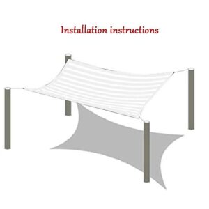 ALBN-Shading net Stripe Anti-UV Balcony Shadow Metal Hole Foldable Polyester, 14 Sizes (Color : Blue White, Size : 0.9x4m)