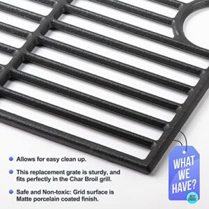 Grill Grates for Nexgrill Home Depot 720-0830H 720-0783E 720-0670C, 17 Inch Cast Iron Replacement Parts for Nexgrill 720-0888 720-0888N Charbroil 463241113 463446015 720-0670D, Master Forge 1010037