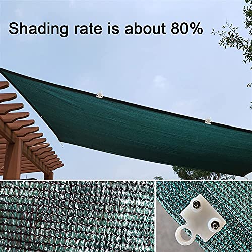 ALBN-Shading net Shade Cloth Net with Upgrade Grommets 80% Shading Rate HDPE UV Protection for Courtyard Garden Flower Plant (Color : Dark Green, Size : 2x1.5m)