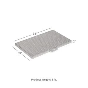 Titan Great Outdoors Griddle Cover Fits 36in Blackstone Grill, Diamond Plated Aluminum Flat Top Griddle Guard Cover