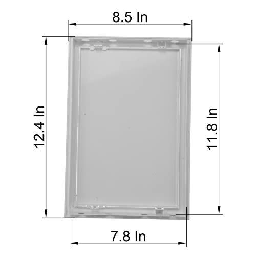 Vent Systems 8'' x 12'' Inch Access Panel - Easy Access Doors - ABS Plastic - Access Panel for Drywall, Wall and Ceiling Electrical and Plumbing Service Door Cover