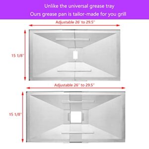 70-01-279 DGF493BNP Drip Pan Grease Tray With Catch Pan Assembly Grill Replacement Parts for Dyna Glo, Backyard, BHG, Uniflame and More Brand Grill Dynaglo DGE530BSP-D Adjustable Drip Tray