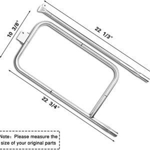 Uniflasy 65032 Burner Tube 7646 Cooking Grates for Weber Q300 Q320 Q3000 Q3200 Gas Grills Stainless Steel Grill Burner Tube Set Replacement Parts 7646 65032 for Weber Q Series