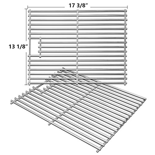 Cooking Grates for Nexgrill 720-0830H 720-0783C 720-0783E 720-0830D, Charbroil 463344015, 463449914, Master Forge 1010037, Kenmore 122.16119, Uniflame GBC981W, Stainless Grill Grates Replacement Parts