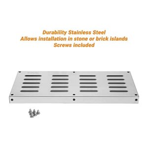 Skyflame Stainless Steel Venting Panel for Masonry Fire Pits/Fireplaces and Outdoor Kitchens 15-Inch by 6-1/2-Inch