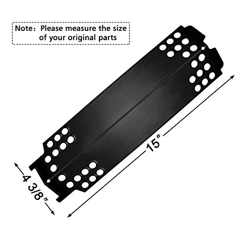 Hisencn 15 inch Grill Heat Plate Replacement for Charbroil 463436213, 463436215, 466334613, 466342014, Porcelain Steel Heat Tent Shield Deflector for Kenmore 16113, 16115, G432-0096-W1, 15"