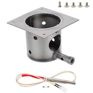 zhouwhjj fire pot burn pot and hot rod ignitor kit replacement parts plus screws and fuse for traeger and pit boss pellet grill