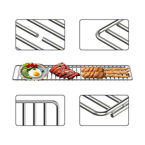 Grilling Corner Warming Rack Replacement for The Gravity Series 560 Digital Charcoal Grill + Smoker，Electroplated Silver，4-Pack