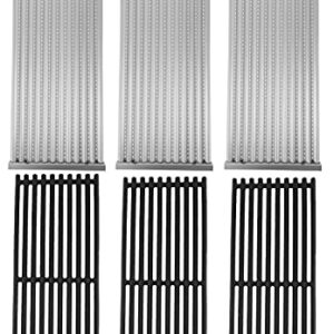 18 7/16" Emitter Plates & Infrared Grill Grates Replacement Parts for G515-4700-W1 G519-A400-W1 & G526-0007-W1 Charbroil Tru-Infrared 463270915, 463246909, 463246910, 463247009, 463247109, 3PCS Set