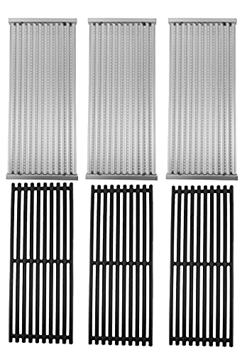 18 7/16" Emitter Plates & Infrared Grill Grates Replacement Parts for G515-4700-W1 G519-A400-W1 & G526-0007-W1 Charbroil Tru-Infrared 463270915, 463246909, 463246910, 463247009, 463247109, 3PCS Set