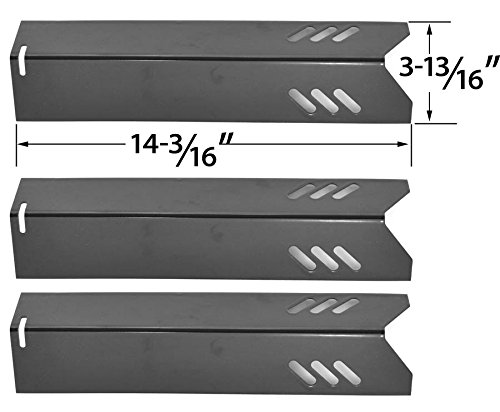 bbqGrillParts Grill Boss GBC1306J, Uniflame GBC1134W, GBC1030W, RevoAce GBC1690W, GBC1705WV, GBC1706W, GBC1793W, (3-Pack) Replacement Porcealin Steel Heat Shield - 3 Pack