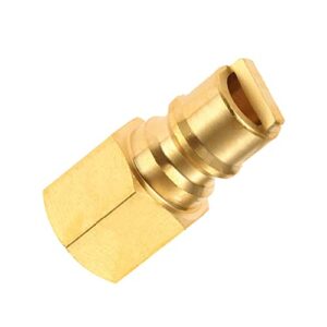 Hooshing 2PCS Propane Quick Connect Fitting 3/8” Male Quick-Disconnect x 3/8” Female NPT Brass Adapter for Propane BBQ Grill, Heater, Fireplace, RV Trailer