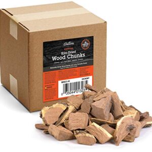 Camerons All Natural Hickory Wood Chunks for Smoking Meat - 420 Cu. In. Box, Approx 5 Pounds- Kiln Dried Large Cut BBQ Wood Chips for Smoker -Barbecue Chunks Smoker Accessories- Grilling Gifts for Men