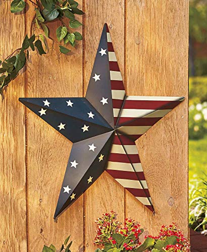 The Lakeside Collection 24" Americana Pride Star - Outdoor Porch Accent - Stars and Stripes