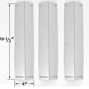 3 Pack Stainless Heat Plate for Smoke Canyon GR2034205-SC-00, Grill Chef BM616, BBQ Grillware, Smoke Hollow PS9500 and Members Mark GR2071001-MM-00 Gas Grill Models …