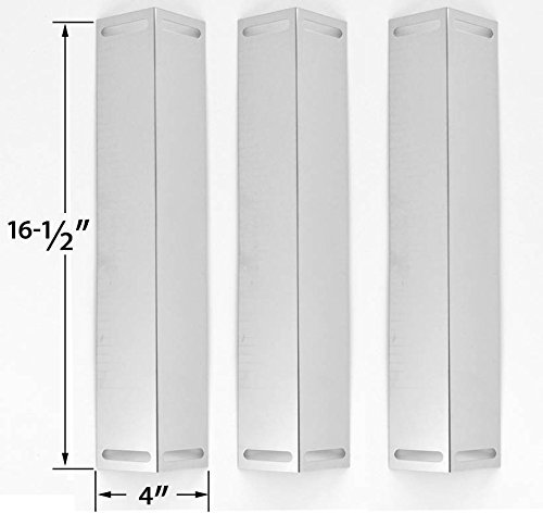 3 Pack Stainless Heat Plate for Smoke Canyon GR2034205-SC-00, Grill Chef BM616, BBQ Grillware, Smoke Hollow PS9500 and Members Mark GR2071001-MM-00 Gas Grill Models …