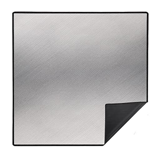 40" Square Fire Pit Mat Grill Mat,DocSafe Fireproof Mat 4 Layers Fire Pit Pad for Deck Patio Grass Outdoor Wood Burning Fire Pit and BBQ Smoker,Easy to Clean,Black & Silver