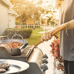 Onlyfire Universal Stainless Steel Griddle Pan Grilling Tool for Charcoal Kettle Grill, Ceramic Grills and Most Gas Grills, 18-inch