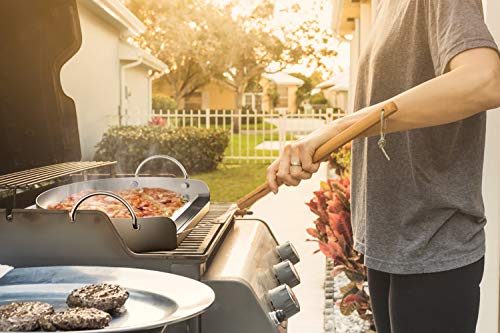 Onlyfire Universal Stainless Steel Griddle Pan Grilling Tool for Charcoal Kettle Grill, Ceramic Grills and Most Gas Grills, 18-inch