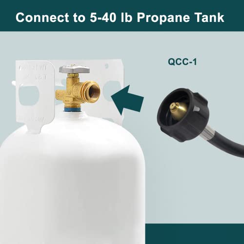 GASPRO 1lb Propane Tank Refill Adapter Kit | 3ft Hose with Safety Shutoff Valve | Easily Fill 1lb Bottles from 20lb Tank