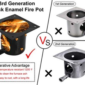 Heavy Duty Steel Porcelain-Enameled Fire Burn Pot and Hot Rod Ignitor Kit Replacement Parts for Traeger & Pit Boss Wood Pellet Grill ,Also Fit For Pellet Pro & Z Grills Wood Pellet Grill Smoker