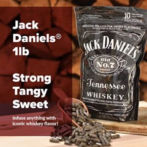 Pinnacle Mercantile Smoker Pellet Gift Set with BBQr’s Delight Wood Pellets and 8” Steel Smoker Tube includes 1lb Bag Each Jack Daniel's, Apple, Mesquite, Hickory and Smoker Box Accessory