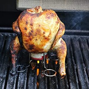 Beer Can Chicken Holder for Grill, Smoker, or Oven - Make Tender, Moist, Flavorful Chicken Easily with This Beer Butt Chicken Stand