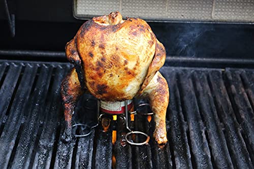 Beer Can Chicken Holder for Grill, Smoker, or Oven - Make Tender, Moist, Flavorful Chicken Easily with This Beer Butt Chicken Stand