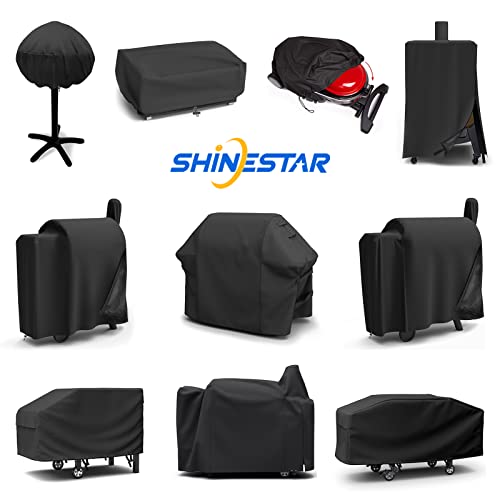 SHINESTAR Patio Cover for Camp Chef 2 Burner Stove, Also Fit Gas One B-5000 and More, Durable & Waterproof, 32.25W x 16D x 21.6H, Black