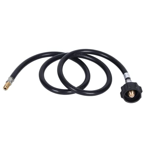 GGC 4 Feet RV Propane Pigtail Hose QCC1 Connector with Acme and a 1/4'' Inverted Male Flare (2PCS)