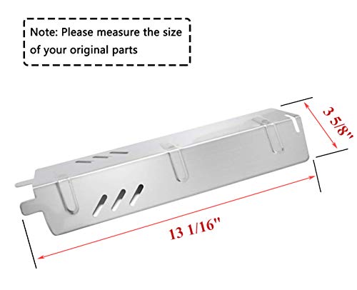 BBQ-Element Grill Replacement Parts for Backyard Grill BY13-101-001-11, BY14-101-001-01, BY16-101-002-05, GBC1429W, Stainless Steel Heat Plate Tent Shields Burner Cover for Uniflame GBC1329W.