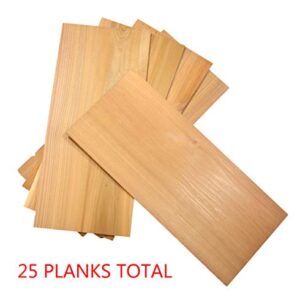 TrueFire 25-Pack Cedar Grilling Planks 7.25 x 16” (Bulk Pack) - Perfect for The Experienced Plank Grilling Master.