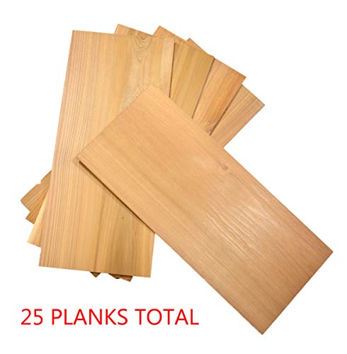 TrueFire 25-Pack Cedar Grilling Planks 7.25 x 16” (Bulk Pack) - Perfect for The Experienced Plank Grilling Master.