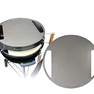 Made in USA KettlePizza Stainless Baking Steel - Steel Skillet/Lid for 22.5" Kettle Grills