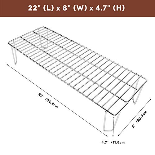 QuliMetal Grill Warming Rack for Green Mountain Grills Daniel Boone Pellet Grills, Stainless Steel, Replacement Parts for GMG-6008