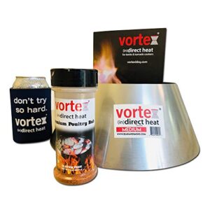 genuine medium bbq vortex gift pack for wsm kettle 22 26.75 big green egg kamado - 3 pc