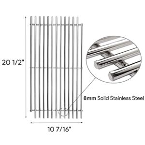 soldbbq 3-Pack 8MM Solid Stainless Steel Cooking Grates Replacement Parts for DCS Gas Grill Model 24 36 48 Series, 36DBQAR, 36EBQAR, 36DBQ, 48DBQAR, 48DBQR, 48DBQ, BGB48-BQRN and More