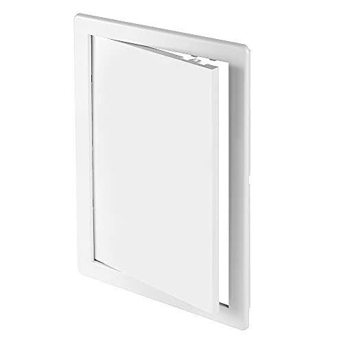 12" x 16" White Plastic Access Panel. Service Shaft Door Panel. Plumbing, Electricity, Heating, Alarm Wall Access Panel for Drywall. Bathroom Services Access Hole Cover. (12" x 16")