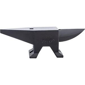 VEVOR Cast Iron Anvil, 132 Lbs(60kg) Single Horn Anvil with Large Countertop and Stable Base, High Hardness Rugged Round Horn Anvil Blacksmith, for Bending, Shaping