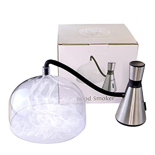 LeafIdeas Smoker Gun with Dome Lid and Wood Chips - Portable Infuser for Food and Cocktails - Perfect Smoker for Drinks like Cocktail and Whiskey