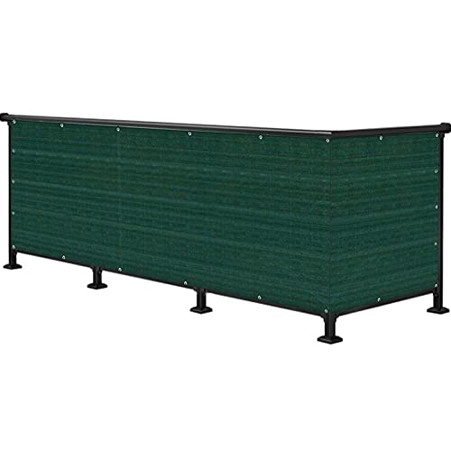 ALBN Balcony Privacy Protective Screens Fence Cover UV-Proof 85% Blockage Metal Holes Easy to Install for Garden Yard Wall, with Cable Ties (Color : Dark Green, Size : 1.2x10m)