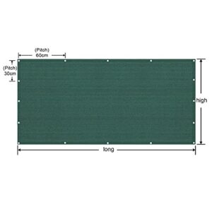 ALBN Balcony Privacy Protective Screens Fence Cover UV-Proof 85% Blockage Metal Holes Easy to Install for Garden Yard Wall, with Cable Ties (Color : Dark Green, Size : 1.2x10m)